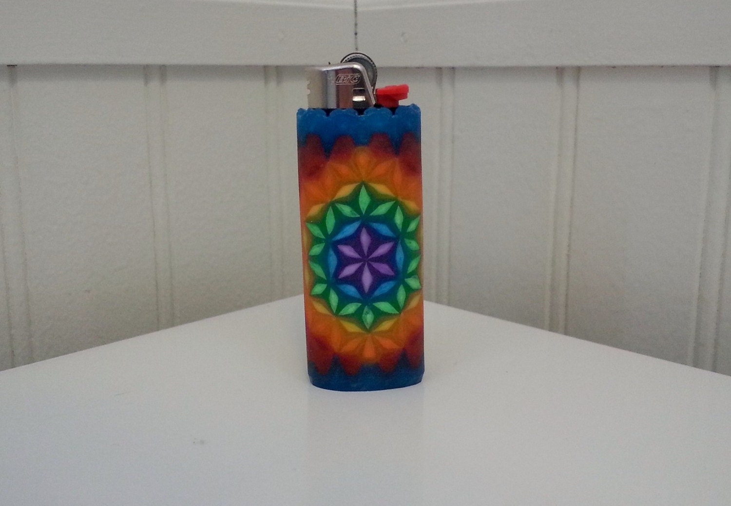 Flower of Life Perler Bead LIGHTER CASE sacred geometry