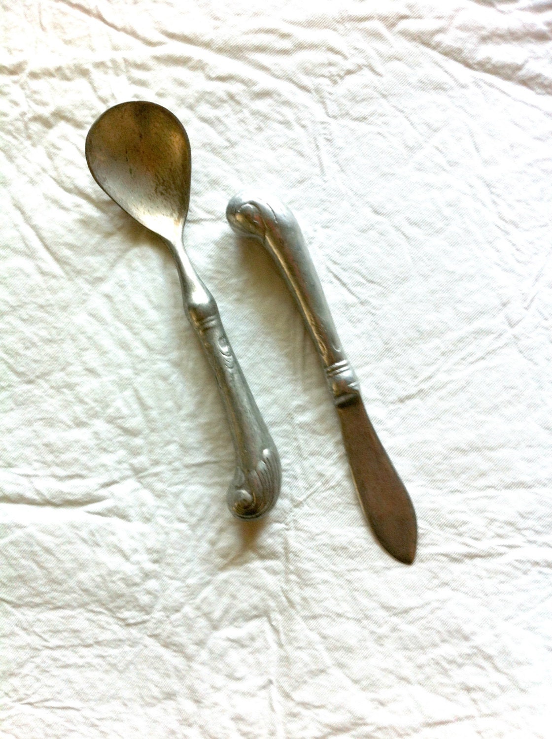 Antique Silver Youth Flatware Spoon and Knife – Haute Juice