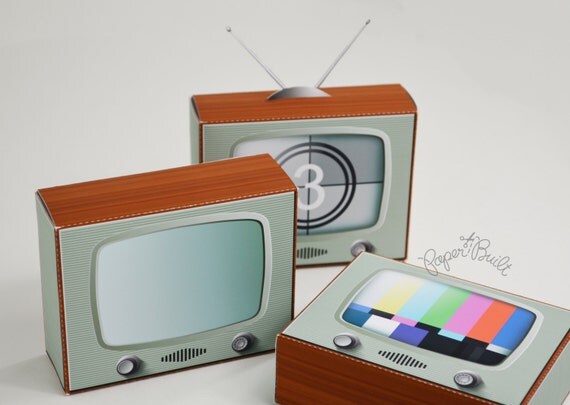 INSTANT DOWNLOAD Printable Vintage/ Retro Television Gift/