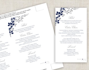 DIY Menu Card DOWNLOAD INSTANTLY Edit by KarmaKWeddings on Etsy