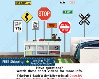 Road sign wall decal | Etsy