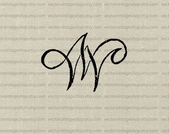 Intertwined letters | Etsy