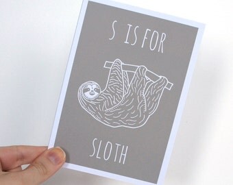 Popular items for sloth card on Etsy