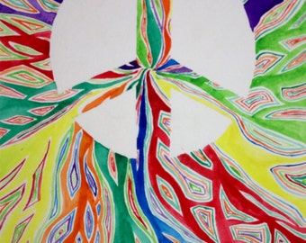 Popular items for abstract peace sign on Etsy