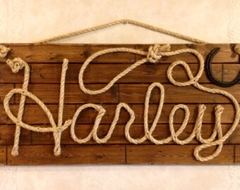 Popular items for custom rope signs on Etsy