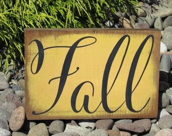 Fall | Rustic Fall Sign | Free Hand Painted Wood Sign | 5x7 | Harvest ...