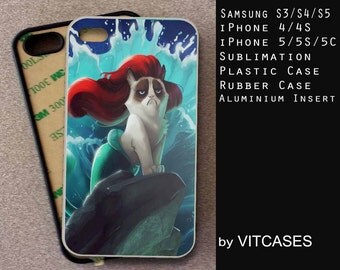 Ariel Grumpy Cat Phone Cases, iPhone 4/4S/5/5S/5C, Samsung Galaxy S3/S4/S4