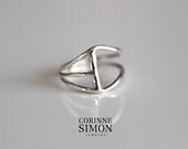 Items similar to Pinky/ Half Finger Ring- Sterling Silver on Etsy