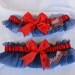 New Wedding Garter Set Handmade with Denver Broncos by avysm