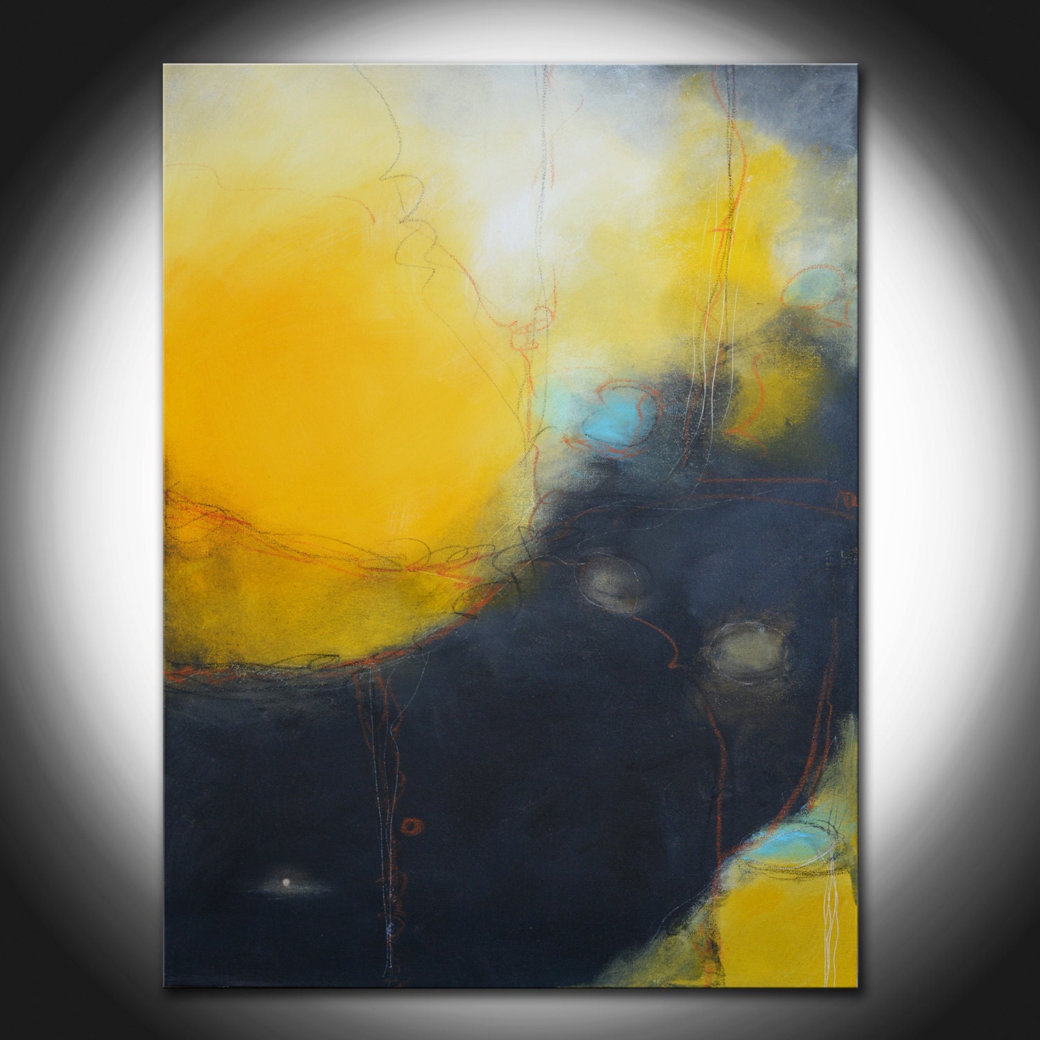 Gold Abstract Painting Large Gold Abstract Abstract by Andrada