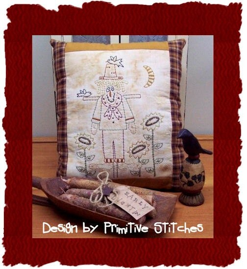 Sunflower Fields-Primitive Stitchery E-PATTERN by Primitive