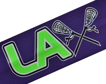 Custom "LACROSSE" LAX Cotton Stretch Headband