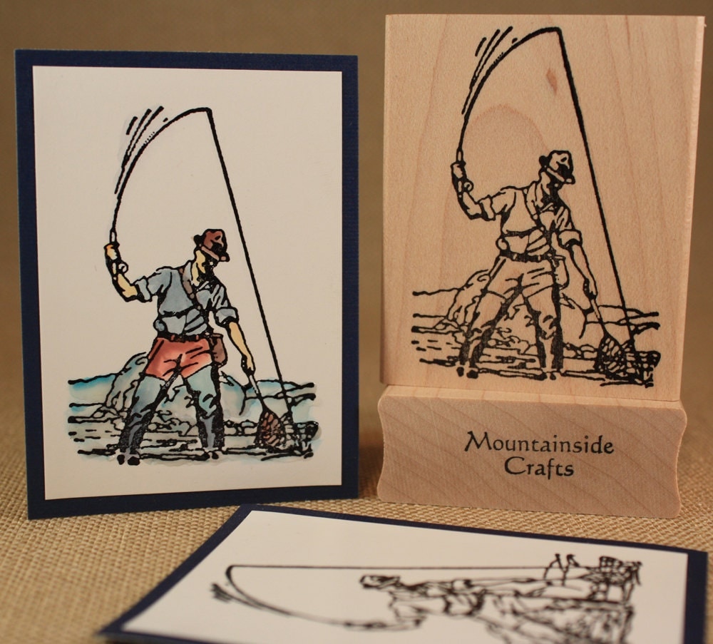 Fishing Stamp Fly Fishermen Fly Fishing Angler Fish Stamp