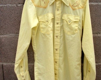 Popular items for yellow western shirt on Etsy