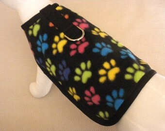 Racing Checkered Flag Fleece Dog Harness Coat