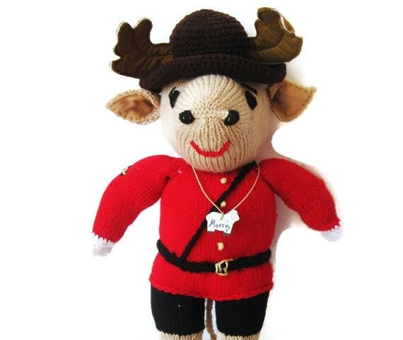 Rcmp Moose Knitted Canadian Mountie Mascotcustom Made By Meoneil
