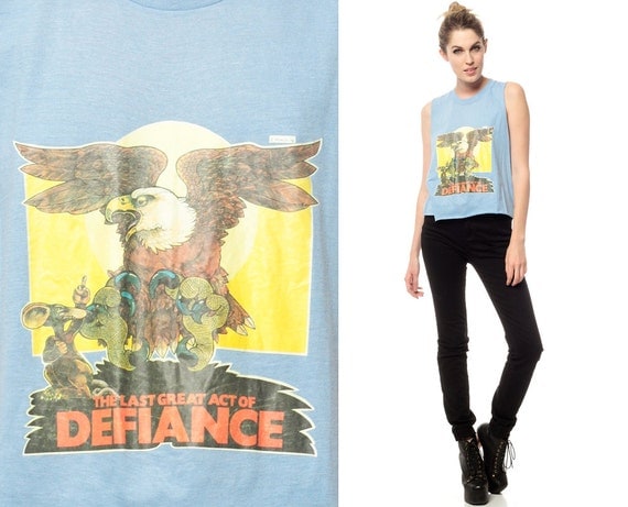 Vintage Tank Top 80s EAGLE Mouse Last Great Act of Defiance