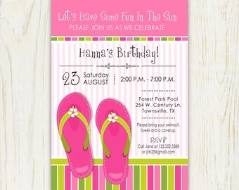 Flip flop pool party | Etsy