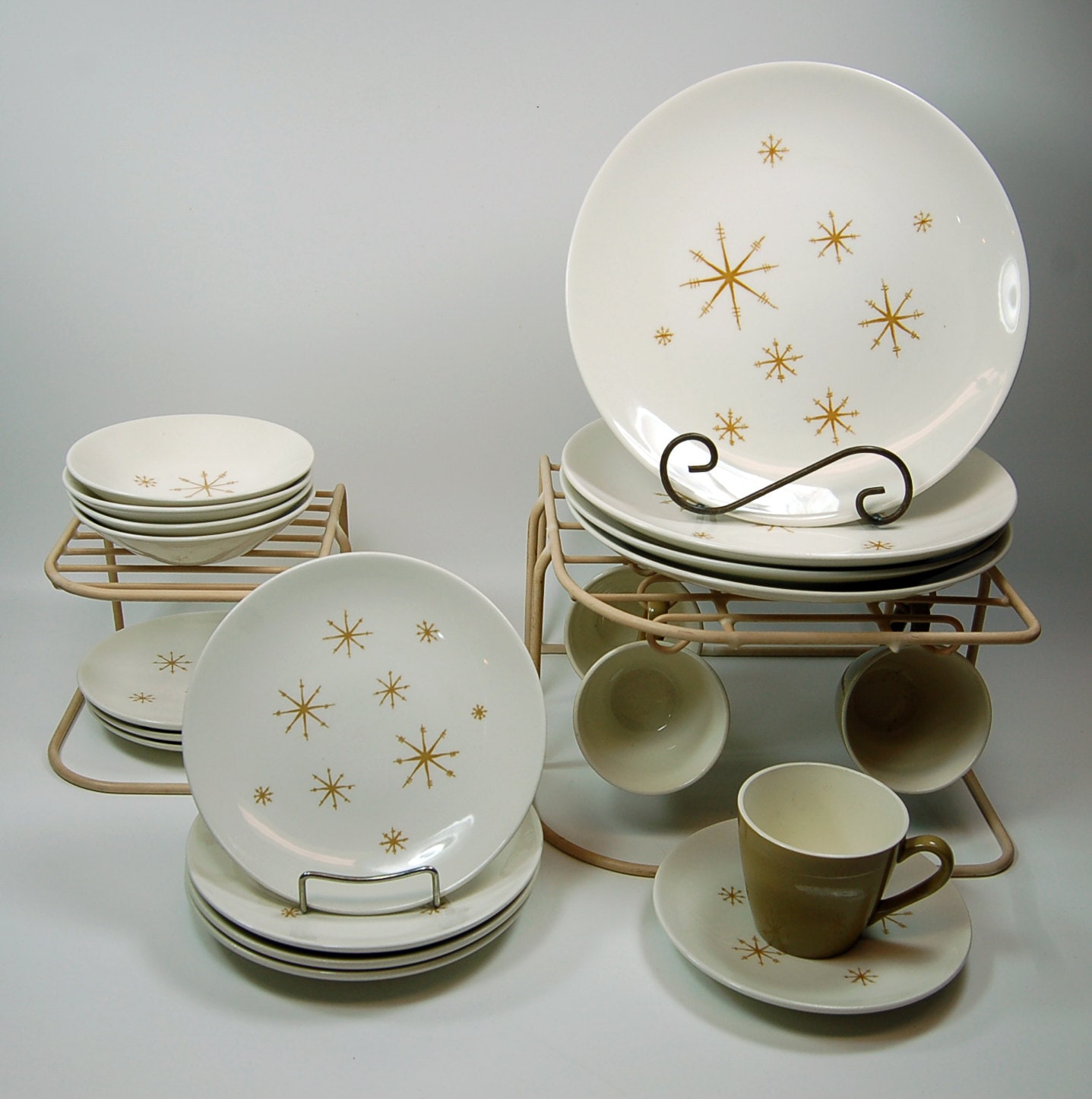 Atomic Starburst Dinnerware Star Glow Royal China Mid Century