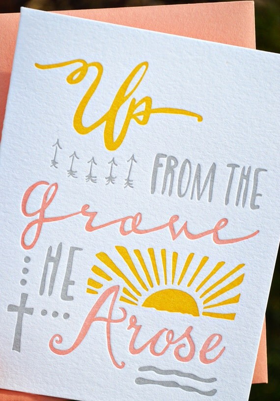 He Arose Letterpress Card he-arose-letterpress-card