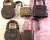 Popular items for vintage padlocks on Etsy
