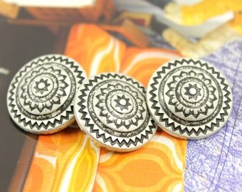 Metal Buttons Flat Antique Brass Metal Shank Buttons by Lyanwood