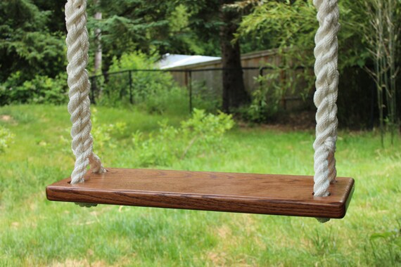 Items similar to Wooden Rope Tree Swing - Handcrafted in USA on Etsy