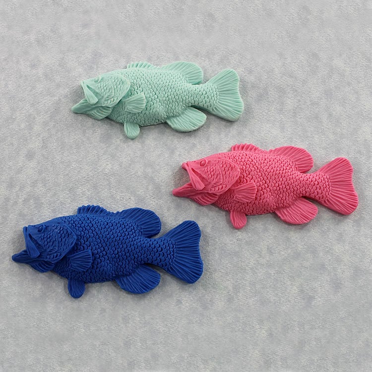 Fish Silicone Mold Fresh Water Bass Mould Resin Polymer Clay