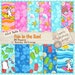 Beach Themed Scrapbook Kit Beach digital papers Beach clip