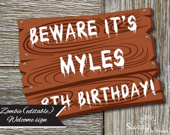 Welcome zombies | Etsy