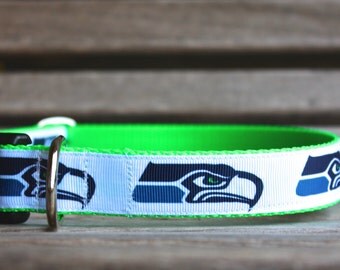 Popular items for seahawks dog collar on Etsy