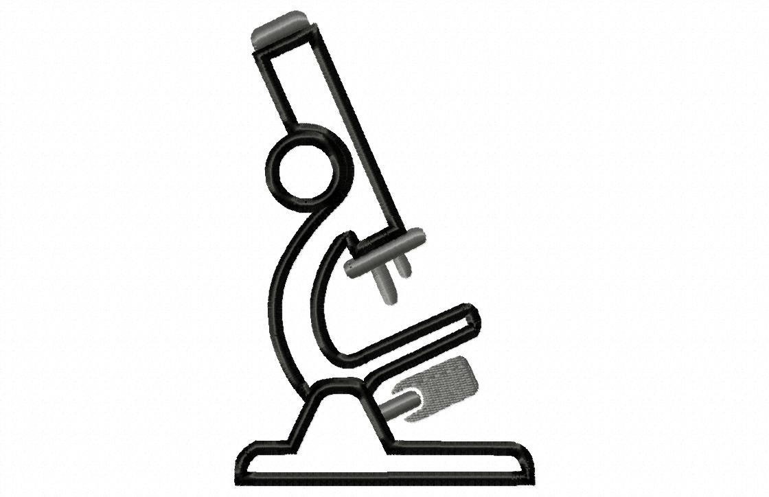 Microscope-2 Applique Machine Embroidery Design 7 sizes