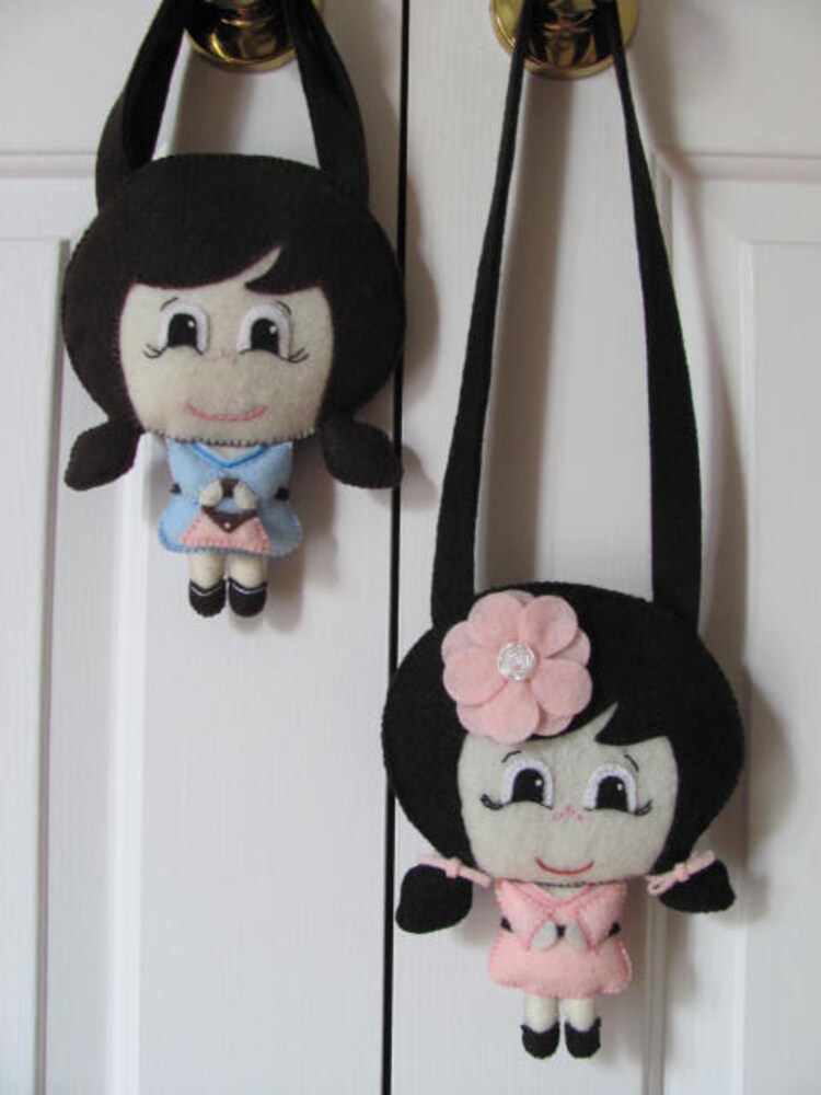 Little Girls Doll Purse Pattern Doll Stuffie by SewYouCanToo