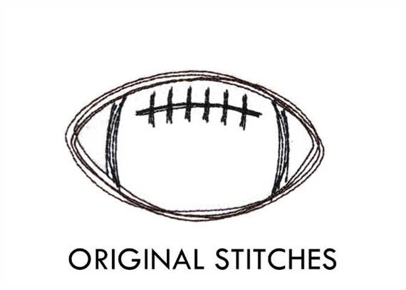 Quick Stitch Football Embroidery Digital Design File 4x4 5x7