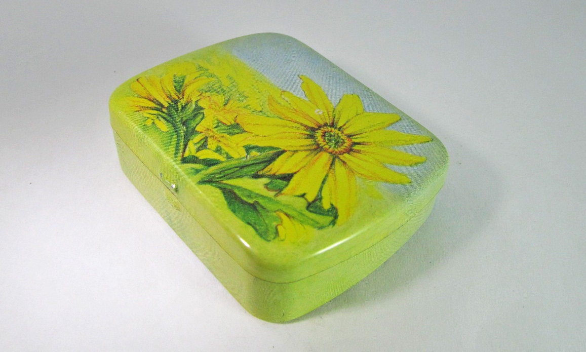 Vintage Swiss Metal Sunflower Metal Box Mt230 – Haute Juice