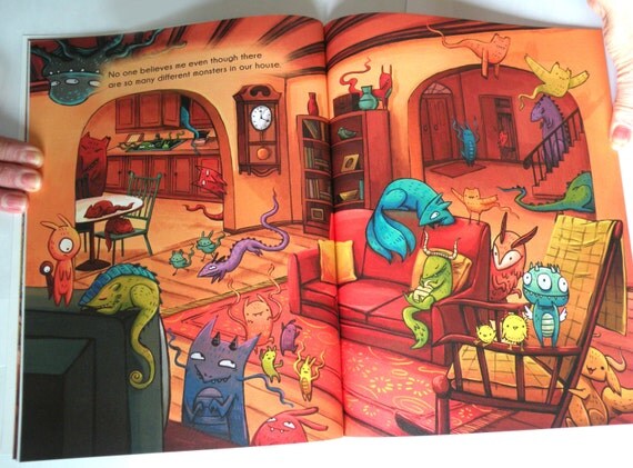 Children's book: Monsters in my House first print run