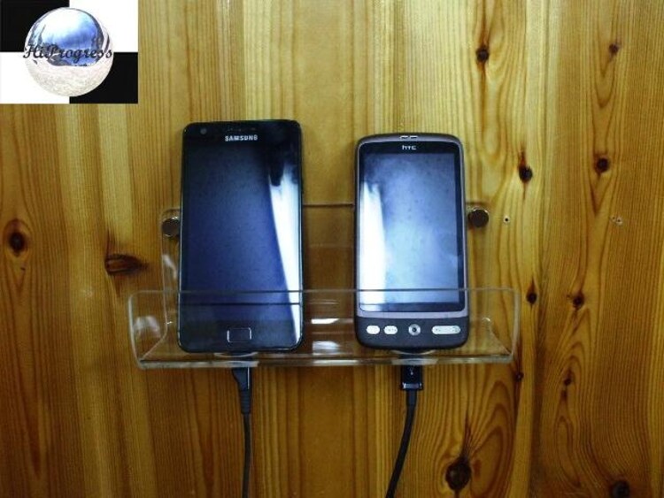 Universal Double Smartphone Wall Installation Holder by HIPROGRESS