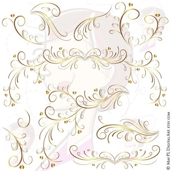 Gold Swirl Border Design