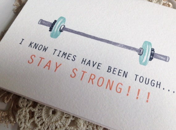 STAY STRONG CARD. Get Well Soon Card. Card for sick or sad