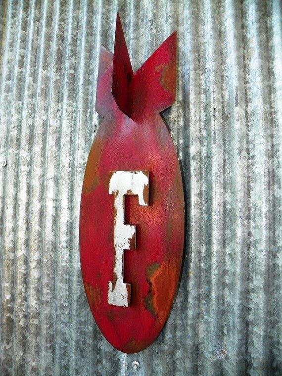 Items similar to F Bomb Metal Sign Man Cave Military Decor Motorcycle ...