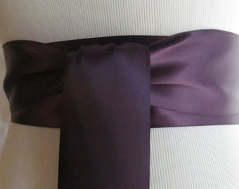 Scarlet Bridal Sash / Double Face Sash by HerLovelySupplies