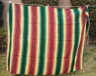 Rasta Mexican Fabric / hippie / boho / anthropologie / urban outiftter ...