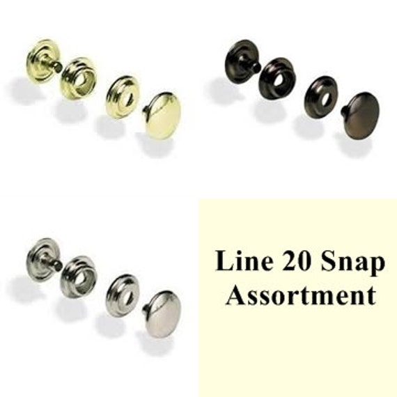 Snaps - Line 20 size -Assorted Pack of 30 - Ten of each Finish - AS 03 ...