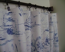 Nautical Curtain Panels, Sailing Curtain Panels, Nautical Window ...