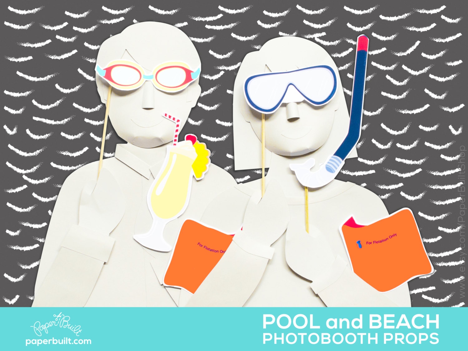 Pool Party Photo Booth Props Swimming Party Summer Party