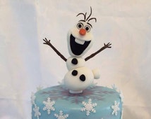 Unique olaf cake topper related items | Etsy