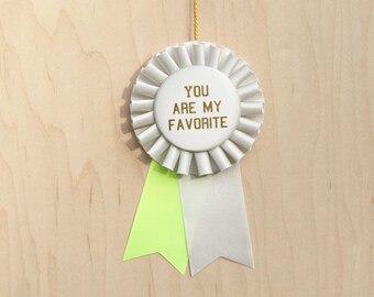 Items similar to You Are So Rad - Prize Ribbon Yellow Award Rosette ...