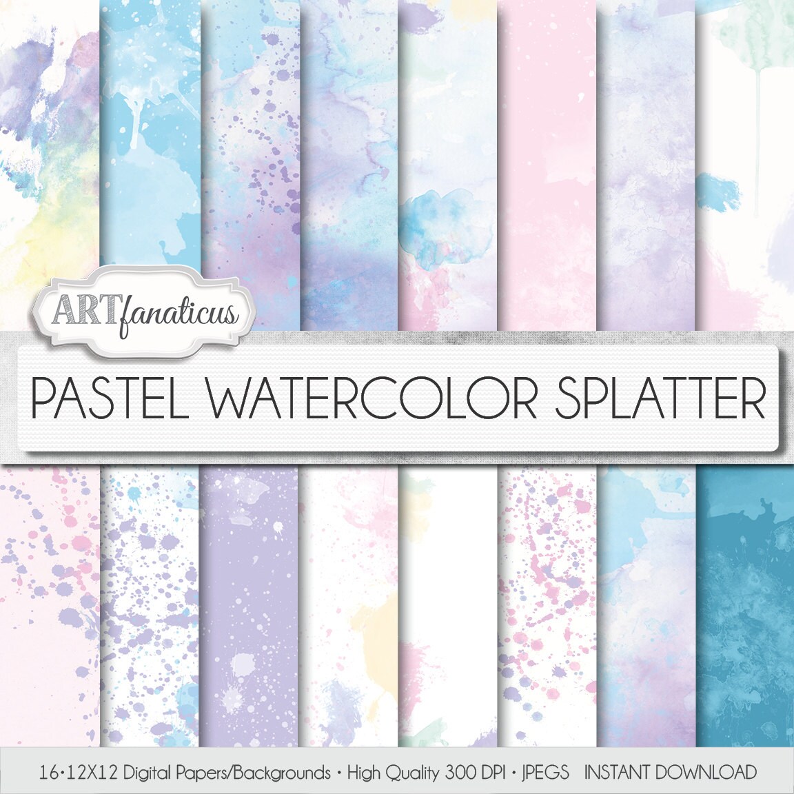 Watercolor papers PASTEL WATERCOLOR SPLATTER