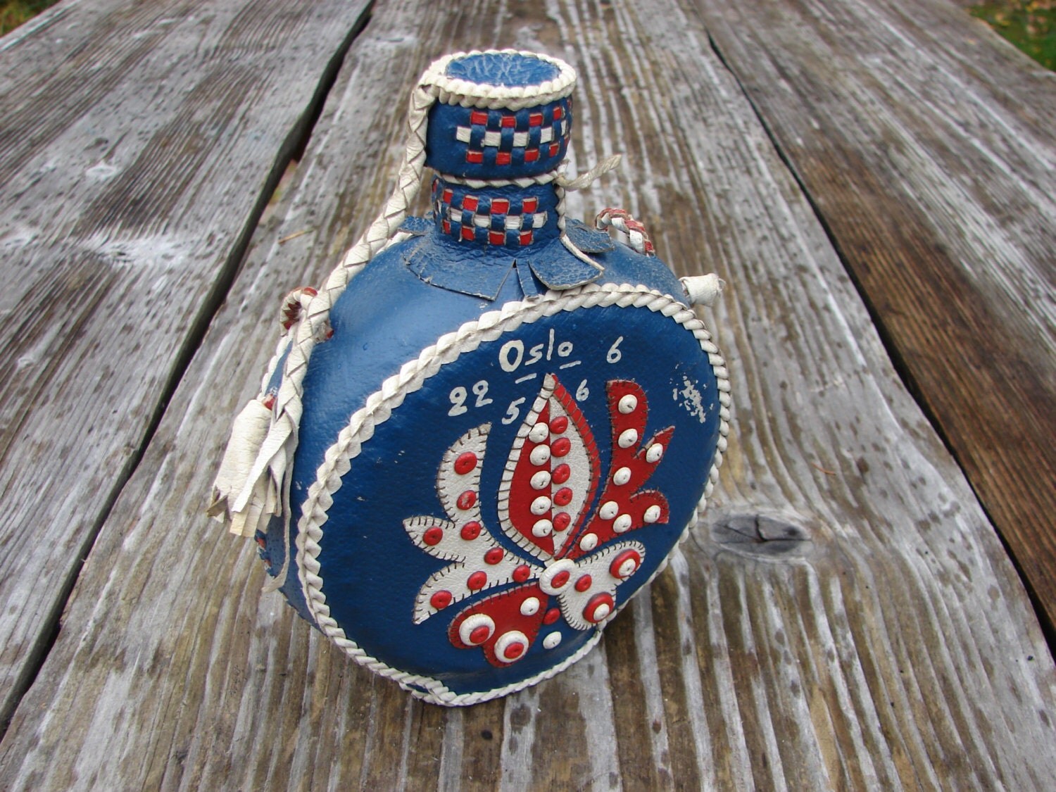 Scandinavian Vintage Collectible Studio glass Bottle Flask in soft ...