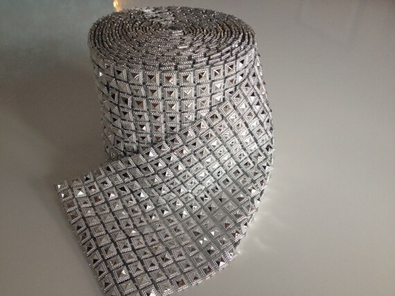 Items similar to Silver Jewel Ribbon 3 3/4 inches x 14 feet on Etsy